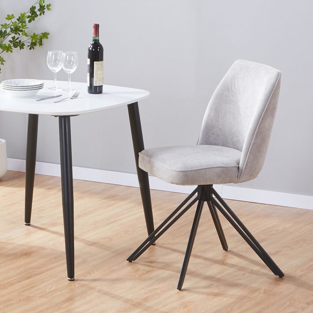 Dalvik Duo Chair, Calico Plastic Seat With Black Metal Legs (Pair ...