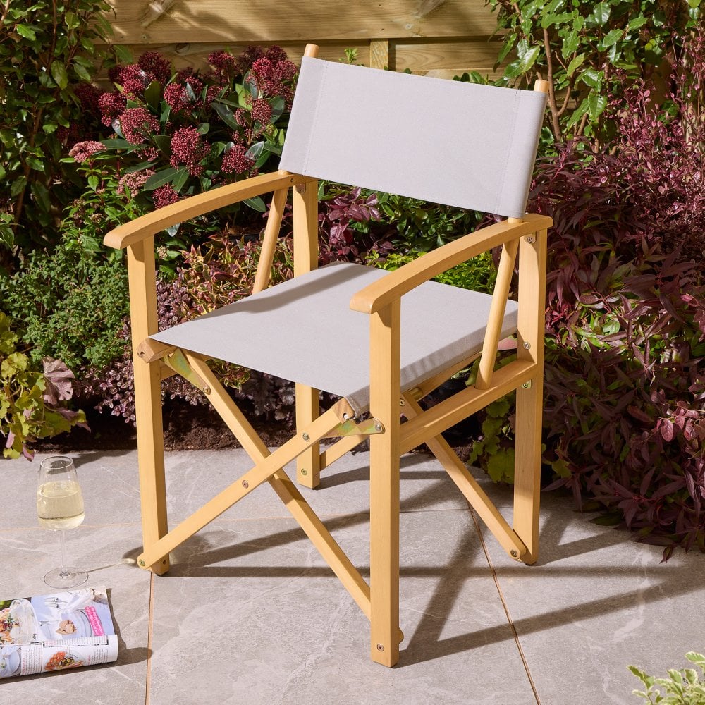Oakworld Alfresco Ascot Folding Director's Chair - Slate Grey | Oak World