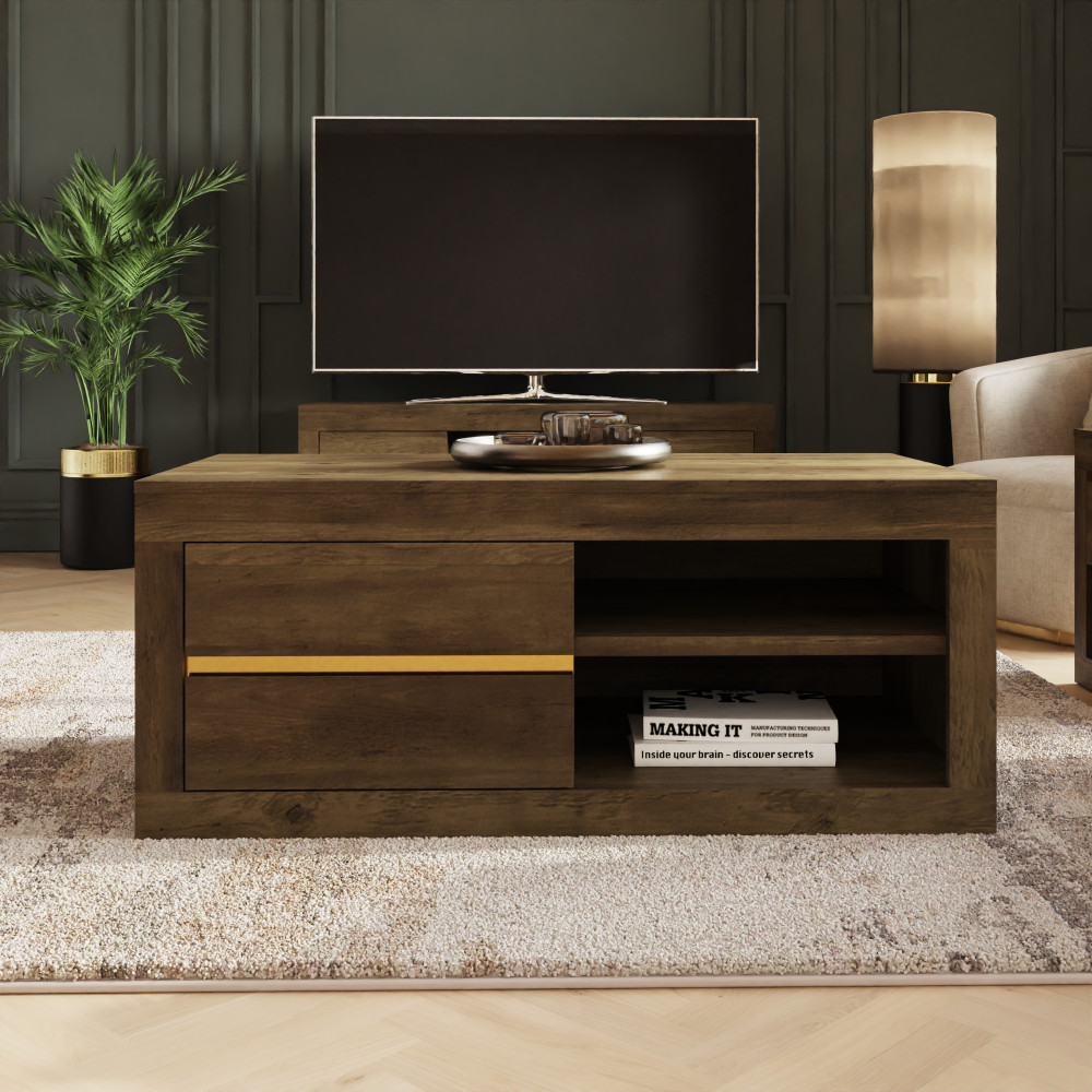 Goldhaven Dark Oak Coffee Table | Oak World