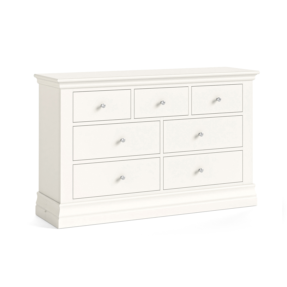 Riverton White Chest 3 Over 4 | Oak World