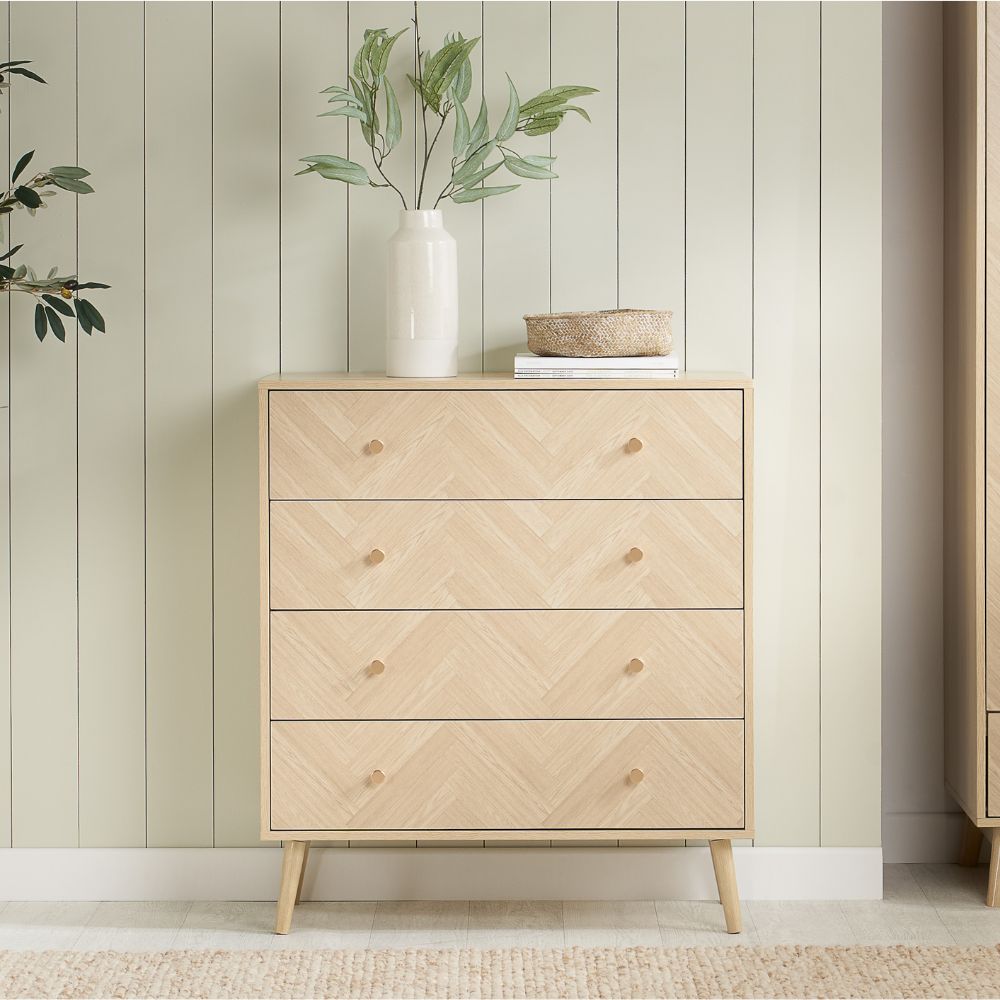 Hadley 4 Drawer Chest | Oak World